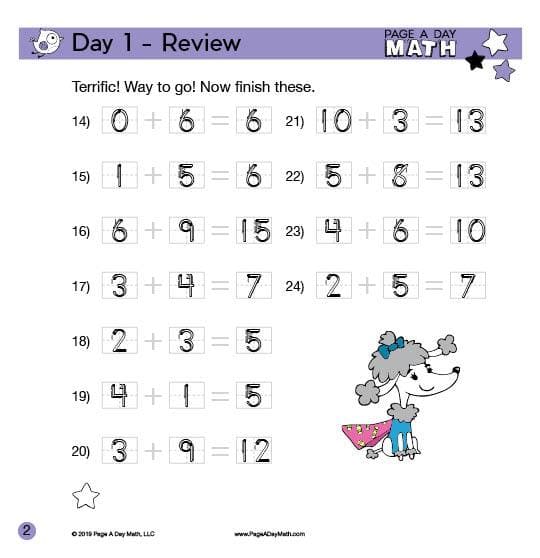 Review Book: Pre-K Math Starter | Page a Day Math – Page A Day Math