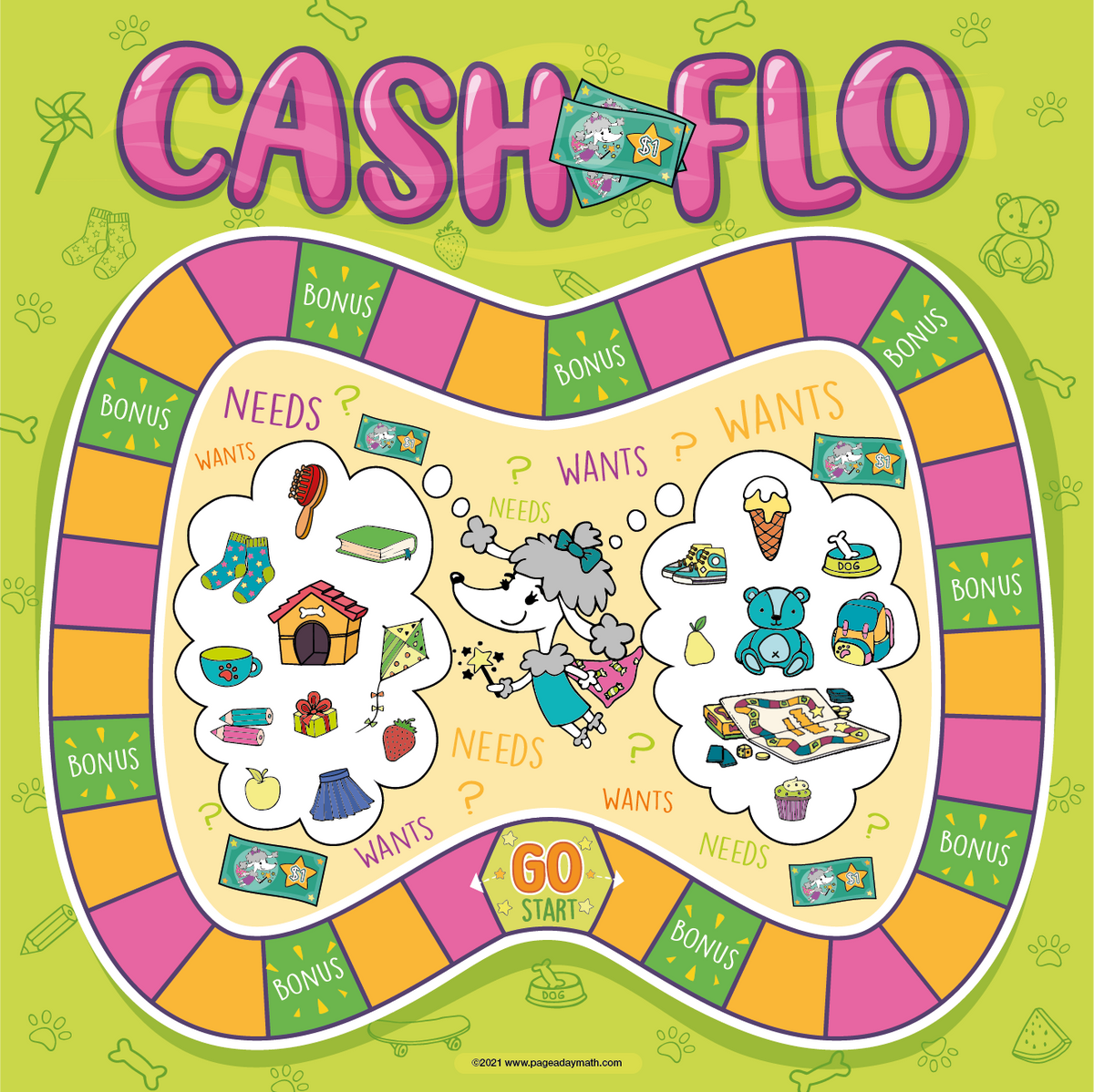 CASH FLO - A Money Game Where Kids Learn About Earning. Saving & Spend ...